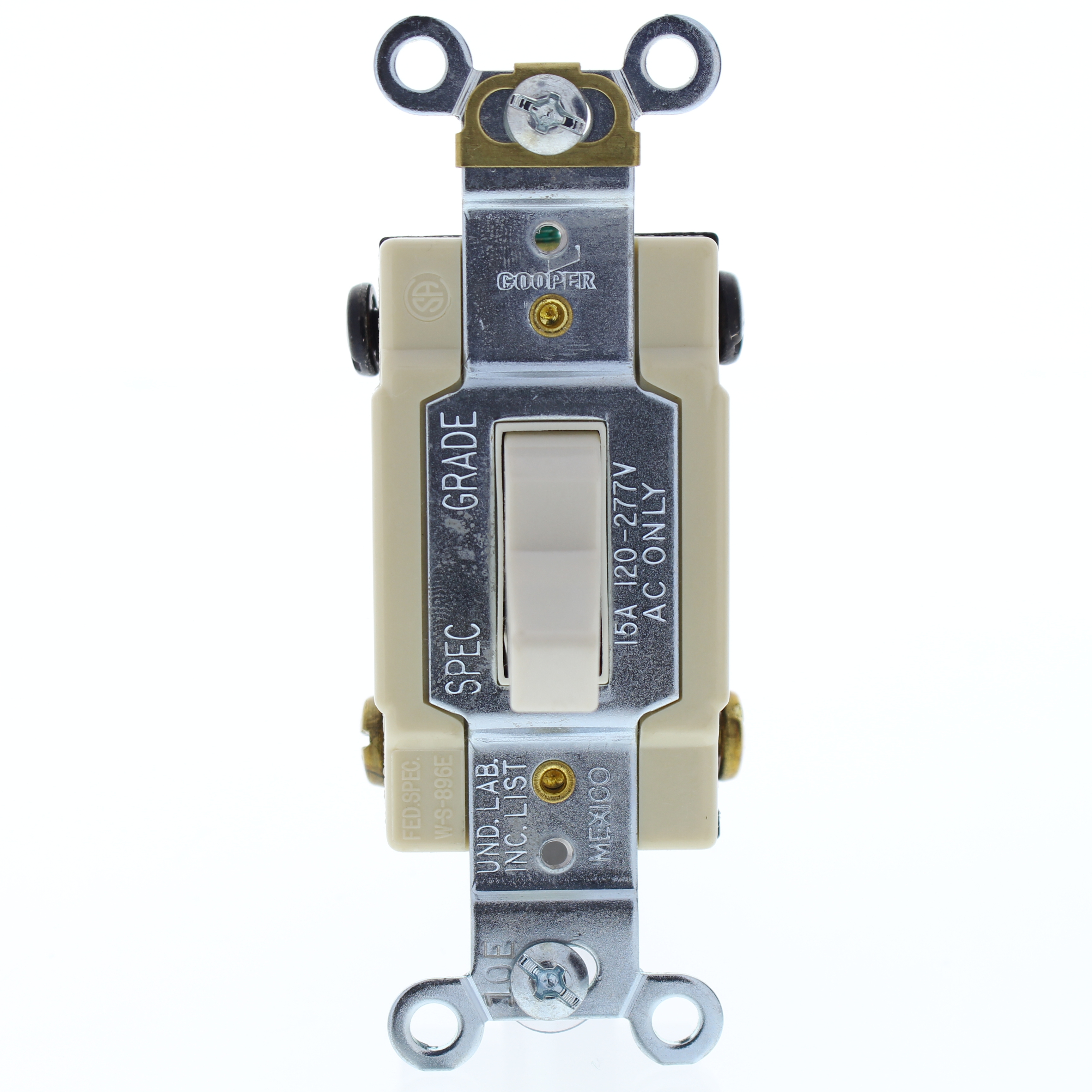 Cooper Lt Almond 4-Way COMMERCIAL Toggle Wall Light Switch 15A 120/277V ...