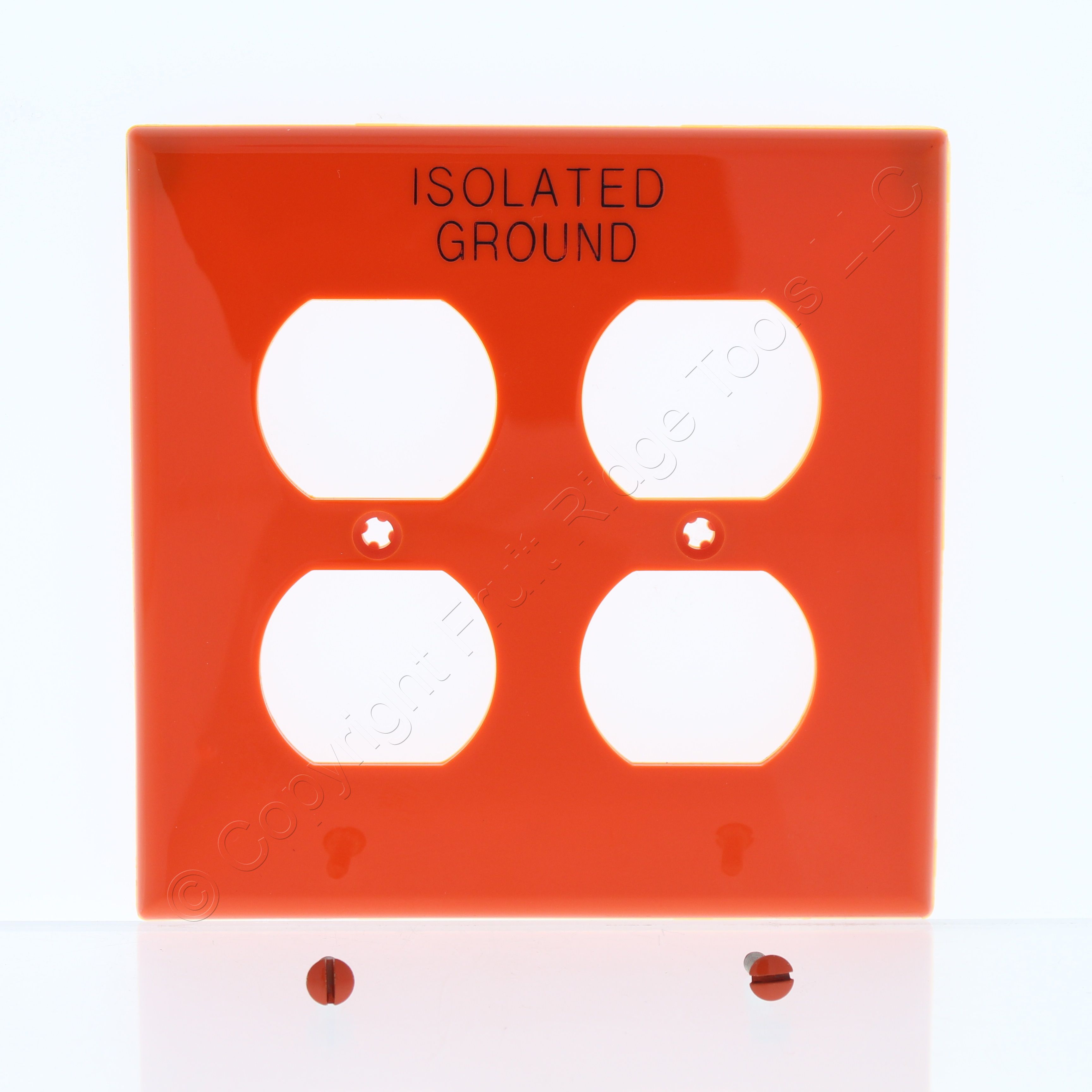 🏠 Leviton Orange 2-Gang "ISOLATED GROUND" Receptacle Wallplate ...