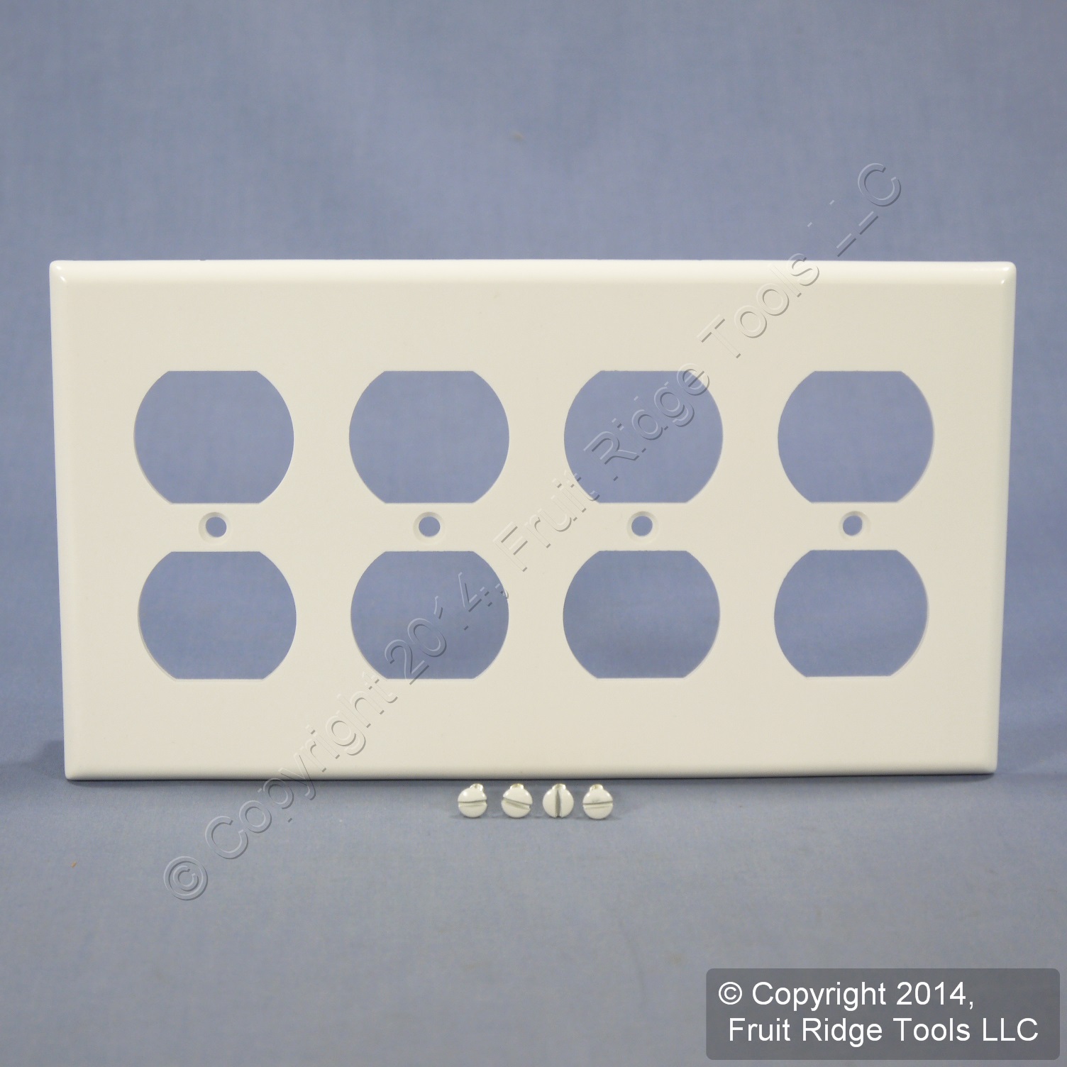 Leviton White Residential 4-Gang Outlet Cover Duplex Receptacle ...