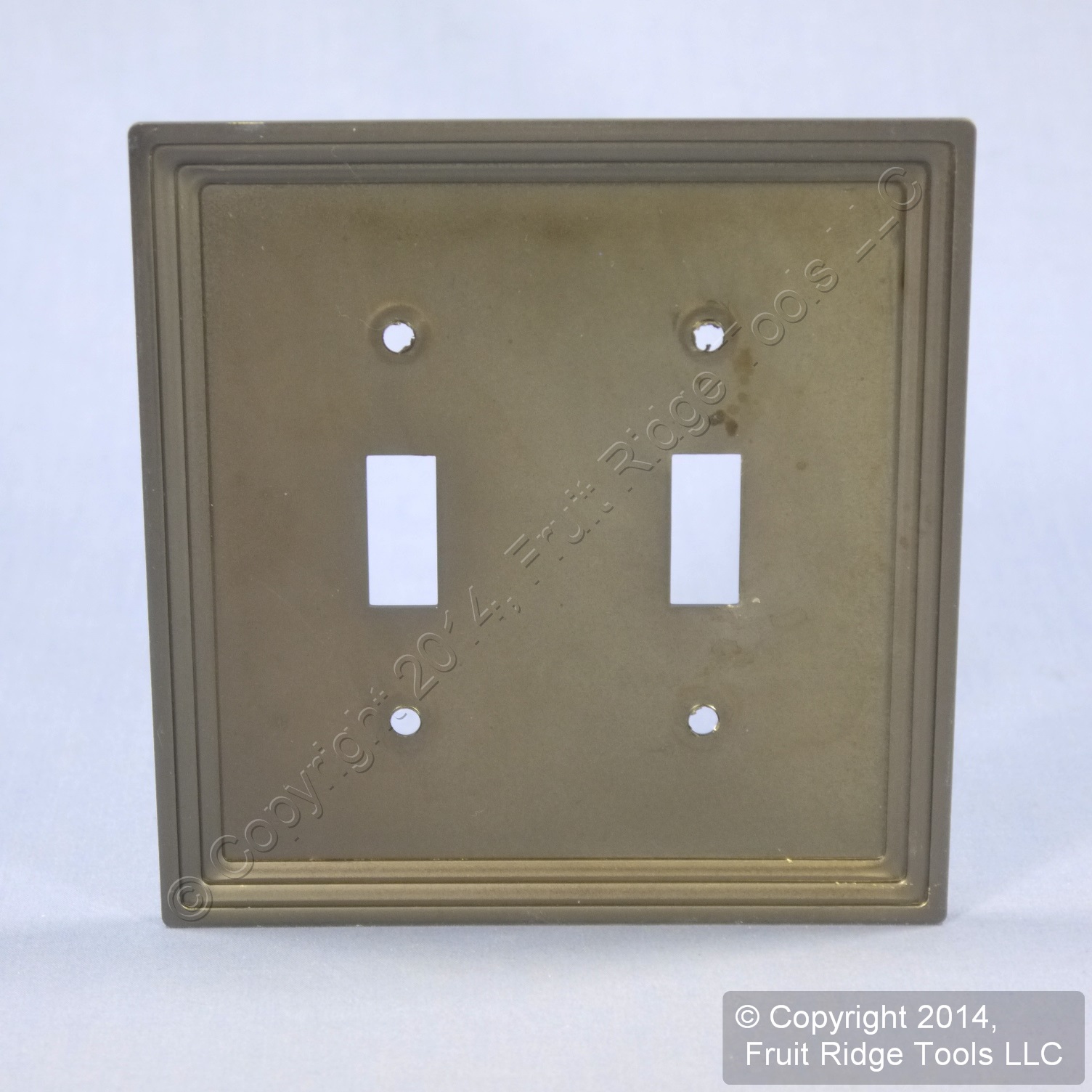 5 Leviton 2-gang Brushed Stepped Brass Metal Switch Cover Wallplates ...
